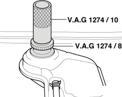 Замена охлаждающей жидкости, прокачка системы охлаждения (Ауди А4 Б7 ...