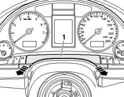 Removal and installation the instrument cluster (Audi A4 B7, 2004-2008 ...