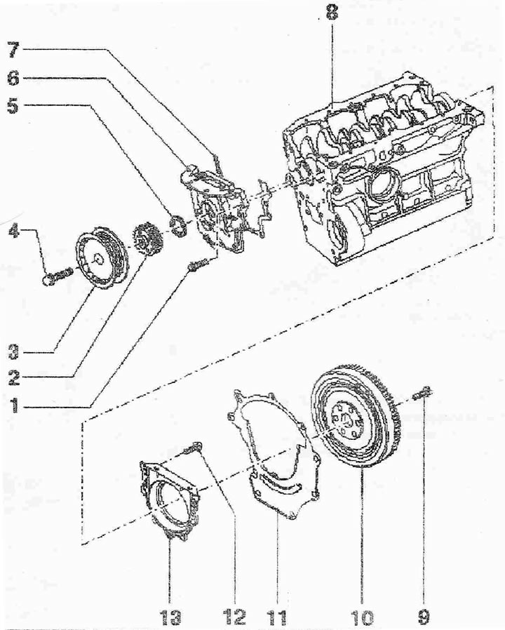 Уплотнительный фланец и маховика — описание конструкции (Ауди А2, 1999 ...