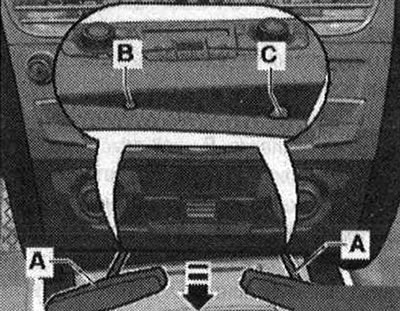 Removal the climate control and display unit, installation, Climatronic ...