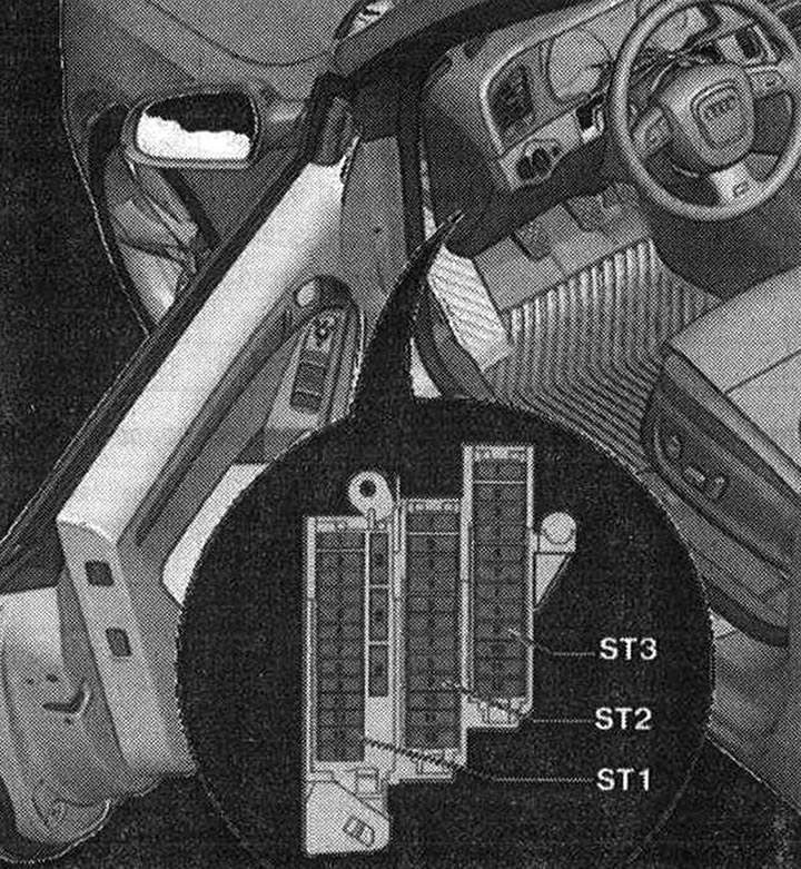 Fuse and relay boxes (Audi Q5 Type 8R, 2008-2017 / Electrical equipment ...